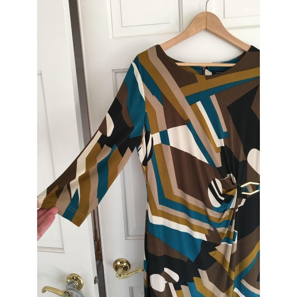 Geometric Print Sheath Dress Xl - Gem